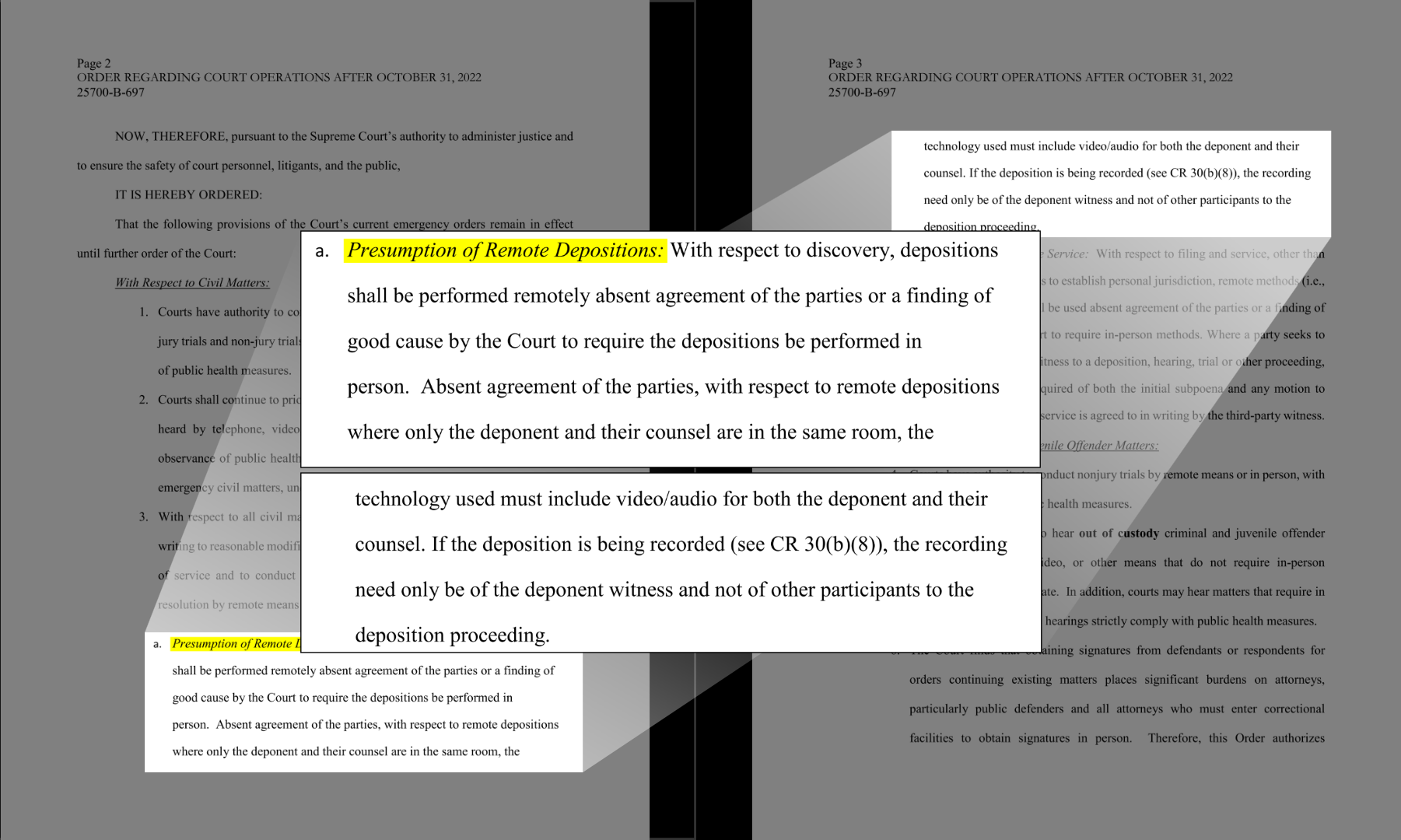 Presumption of Remote Depositions - B&A Litigation Services